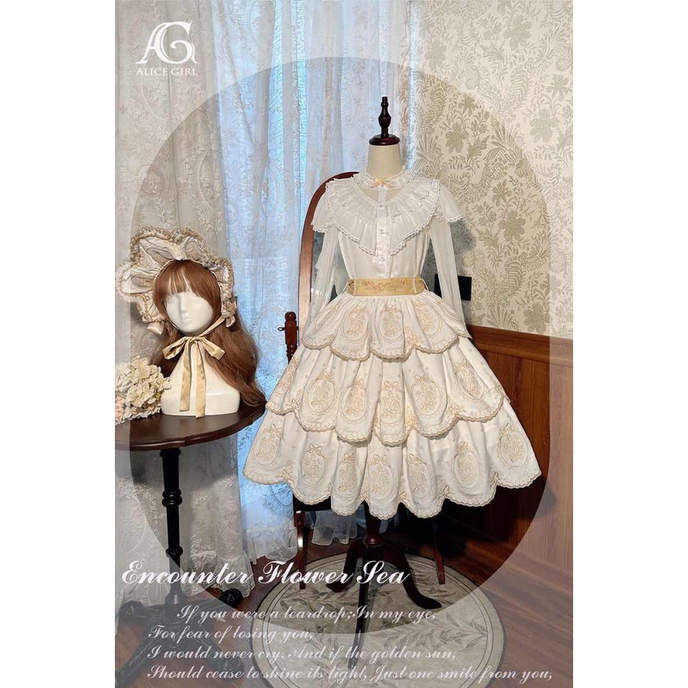 Encounter Flower Sea Classic Lolita Skirt SK by Alice Girl (AGL91SK)